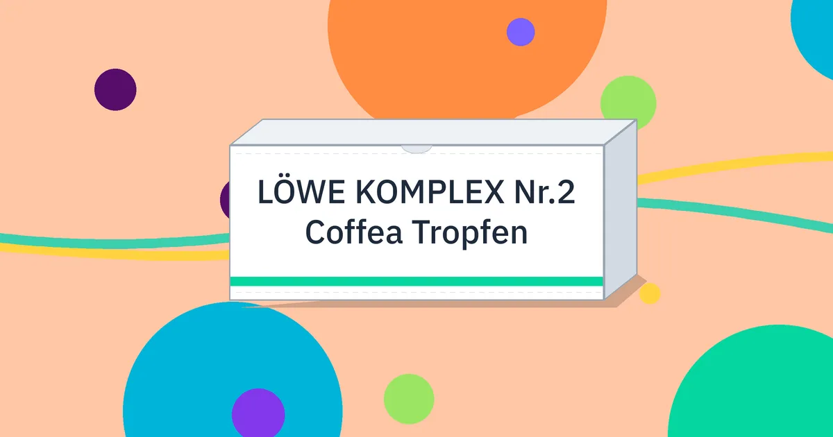 Symbolbild: Packung mit der Aufschrift LÖWE KOMPLEX Nr.2 Coffea Tropfen (PZN 02845463) – Verfügbarkeit und Bezug in Apotheken in Frankfurt am Main