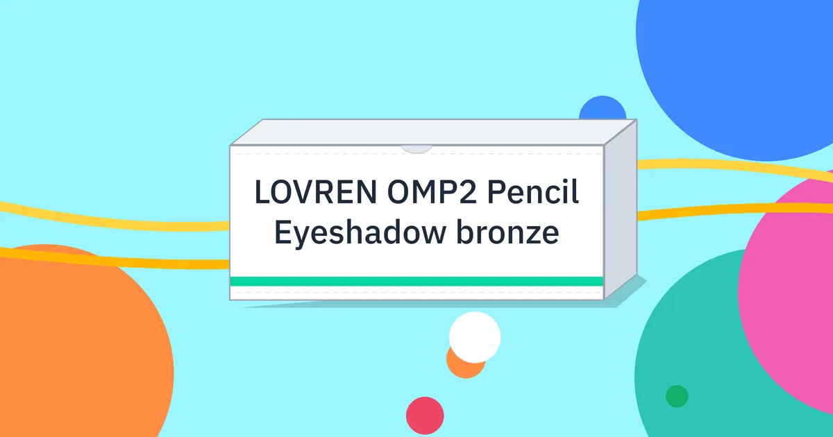 Symbolbild: Packung mit der Aufschrift LOVREN OMP2 Pencil Eyeshadow bronze (PZN 20031586) – Verfügbarkeit und Bezug in Apotheken in Frankfurt am Main