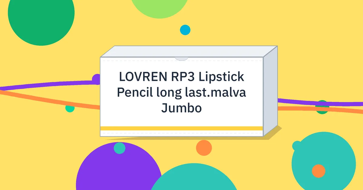 Symbolbild: Packung mit der Aufschrift LOVREN RP3 Lipstick Pencil long last.malva Jumbo (PZN 20031362) – Verfügbarkeit und Bezug in Apotheken in Frankfurt am Main