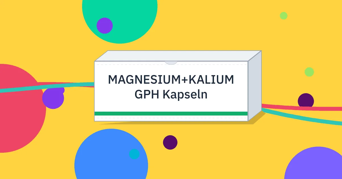 Symbolbild: Packung mit der Aufschrift MAGNESIUM+KALIUM GPH Kapseln (PZN 04577067) – Verfügbarkeit und Bezug in Apotheken in Frankfurt am Main