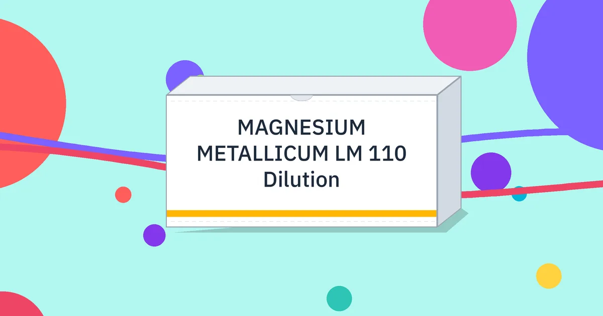 Symbolbild: Packung mit der Aufschrift MAGNESIUM METALLICUM LM 110 Dilution (PZN 12938697) – Verfügbarkeit und Bezug in Apotheken in Frankfurt am Main