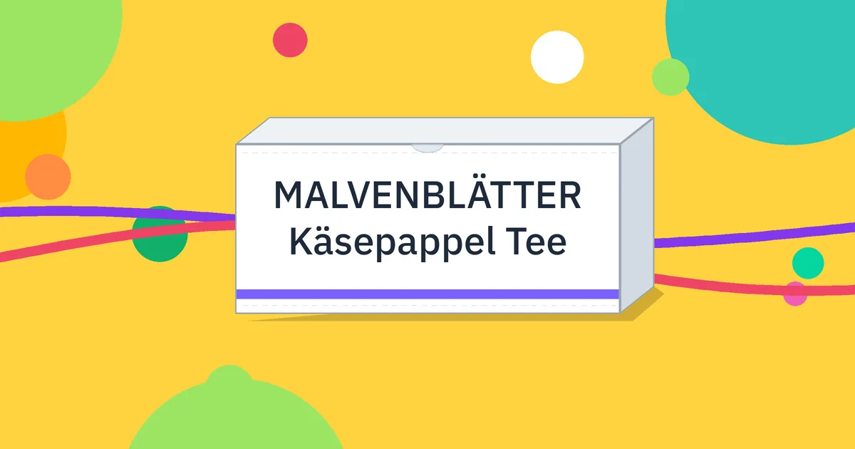 Symbolbild: Packung mit der Aufschrift MALVENBLÄTTER Käsepappel Tee (PZN 19214229) – Verfügbarkeit und Bezug in Apotheken in Frankfurt am Main