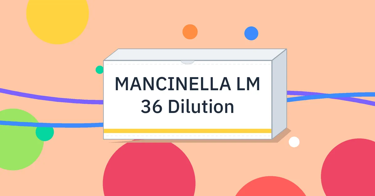 Symbolbild: Packung mit der Aufschrift MANCINELLA LM 36 Dilution (PZN 13541045) – Verfügbarkeit und Bezug in Apotheken in Frankfurt am Main