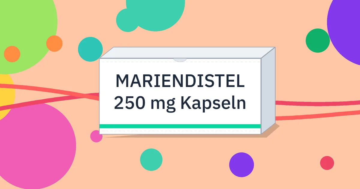 Symbolbild: Packung mit der Aufschrift MARIENDISTEL 250 mg Kapseln (PZN 20283595) – Verfügbarkeit und Bezug in Apotheken in Frankfurt am Main