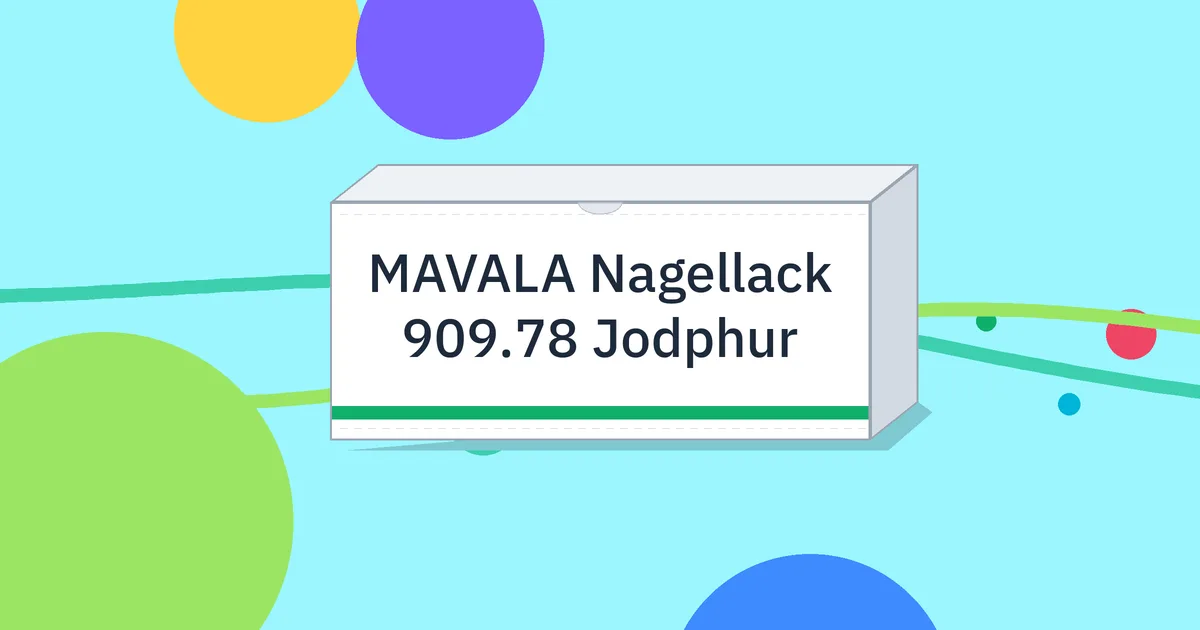 Symbolbild: Packung mit der Aufschrift MAVALA Nagellack 909.78 Jodphur (PZN 15417585) – Verfügbarkeit und Bezug in Apotheken in Frankfurt am Main