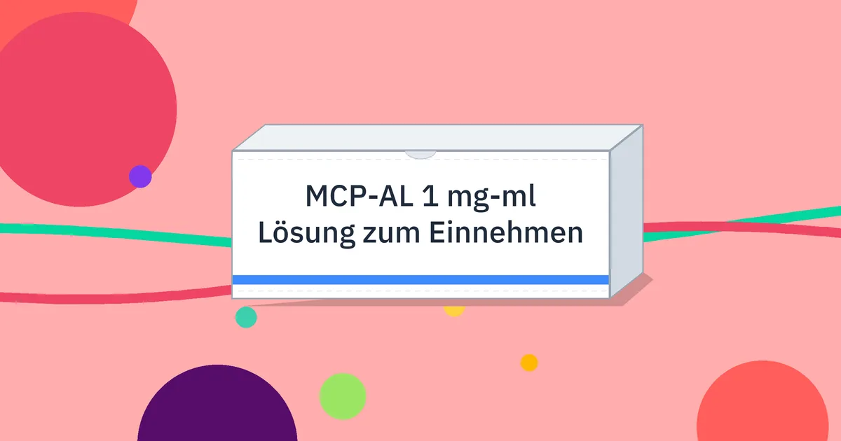 Symbolbild: Packung mit der Aufschrift MCP-AL 1 mg-ml Lösung zum Einnehmen (PZN 11164006) – Verfügbarkeit und Bezug in Apotheken in Frankfurt am Main