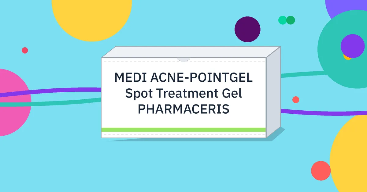 Symbolbild: Packung mit der Aufschrift MEDI ACNE-POINTGEL Spot Treatment Gel PHARMACERIS (PZN 16390569) – Verfügbarkeit und Bezug in Apotheken in Frankfurt am Main