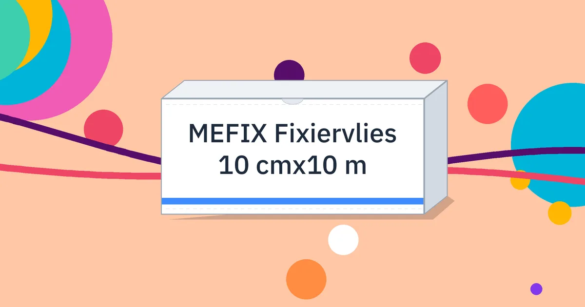 Symbolbild: Packung mit der Aufschrift MEFIX Fixiervlies 10 cmx10 m (PZN 14296263) – Verfügbarkeit und Bezug in Apotheken in Frankfurt am Main