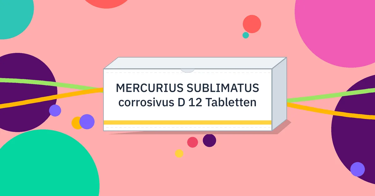 Symbolbild: Packung mit der Aufschrift MERCURIUS SUBLIMATUS corrosivus D 12 Tabletten (PZN 02633821) – Verfügbarkeit und Bezug in Apotheken in Frankfurt am Main