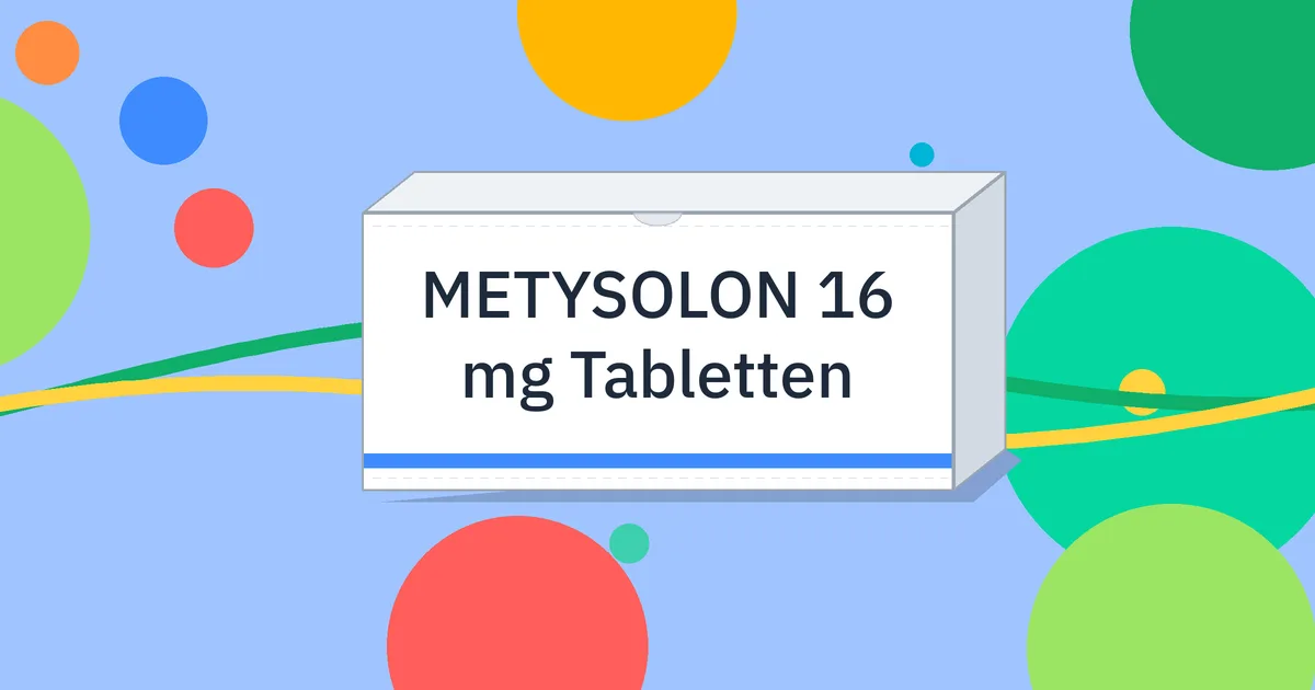 Symbolbild: Packung mit der Aufschrift METYSOLON 16 mg Tabletten (PZN 20371448) – Verfügbarkeit und Bezug in Apotheken in Frankfurt am Main