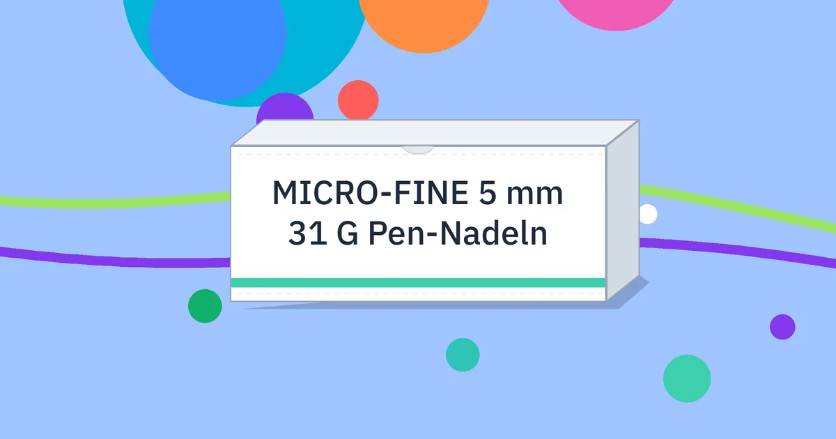 Symbolbild: Packung mit der Aufschrift MICRO-FINE 5 mm 31 G Pen-Nadeln (PZN 20545428) – Verfügbarkeit und Bezug in Apotheken in Frankfurt am Main