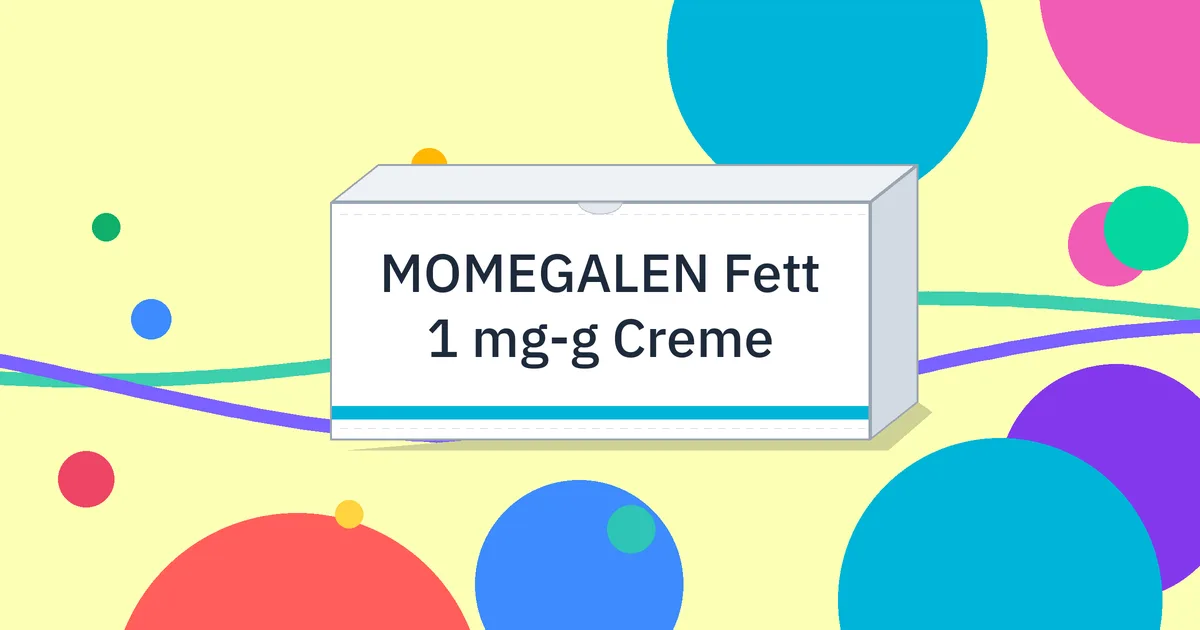Symbolbild: Packung mit der Aufschrift MOMEGALEN Fett 1 mg-g Creme (PZN 11605947) – Verfügbarkeit und Bezug in Apotheken in Frankfurt am Main