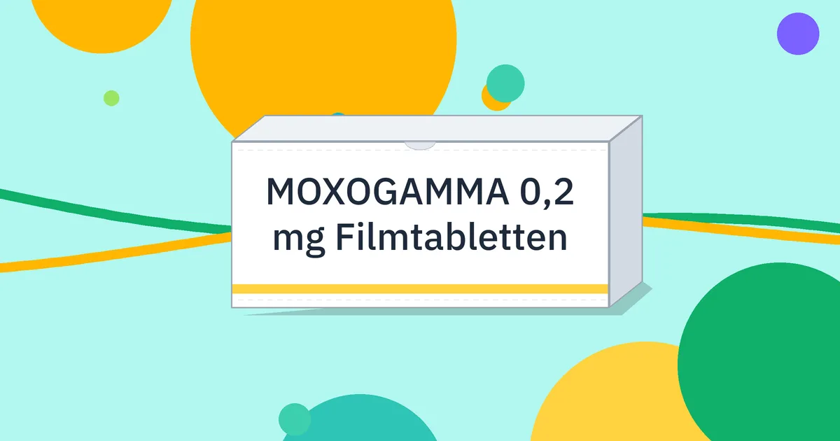 Symbolbild: Packung mit der Aufschrift MOXOGAMMA 0,2 mg Filmtabletten (PZN 01499390) – Verfügbarkeit und Bezug in Apotheken in Frankfurt am Main
