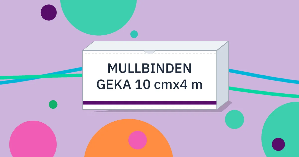 Symbolbild: Packung mit der Aufschrift MULLBINDEN GEKA 10 cmx4 m (PZN 01568493) – Verfügbarkeit und Bezug in Apotheken in Frankfurt am Main