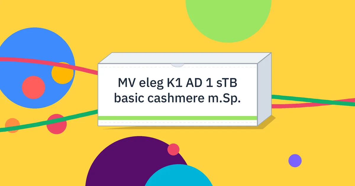 Symbolbild: Packung mit der Aufschrift MV eleg K1 AD 1 sTB basic cashmere m.Sp. (PZN 14652031) – Verfügbarkeit und Bezug in Apotheken in Frankfurt am Main
