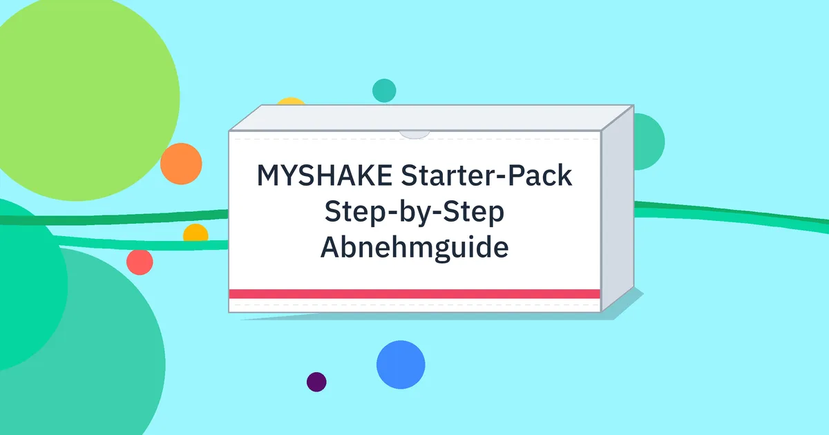 Symbolbild: Packung mit der Aufschrift MYSHAKE Starter-Pack Step-by-Step Abnehmguide (PZN 12803106) – Verfügbarkeit und Bezug in Apotheken in Frankfurt am Main