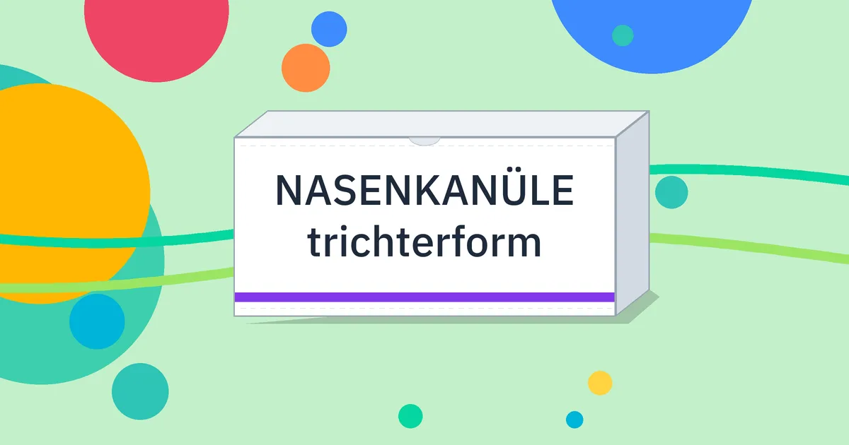 Symbolbild: Packung mit der Aufschrift NASENKANÜLE trichterform (PZN 20204957) – Verfügbarkeit und Bezug in Apotheken in Frankfurt am Main