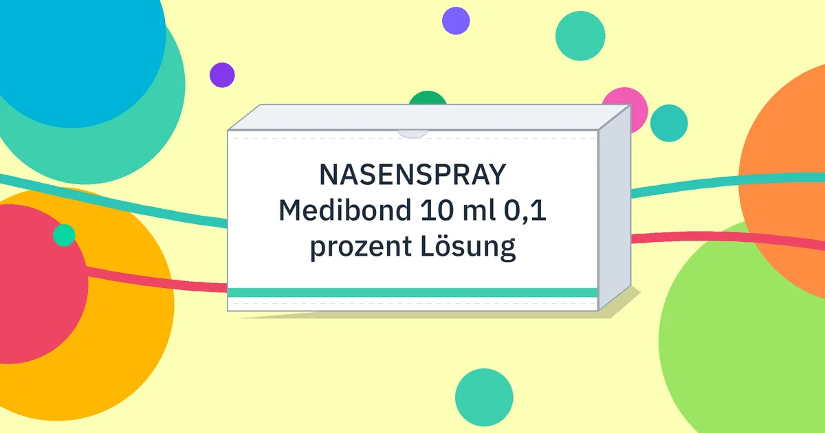 Symbolbild: Packung mit der Aufschrift NASENSPRAY Medibond 10 ml 0,1 prozent Lösung (PZN 16699166) – Verfügbarkeit und Bezug in Apotheken in Frankfurt am Main