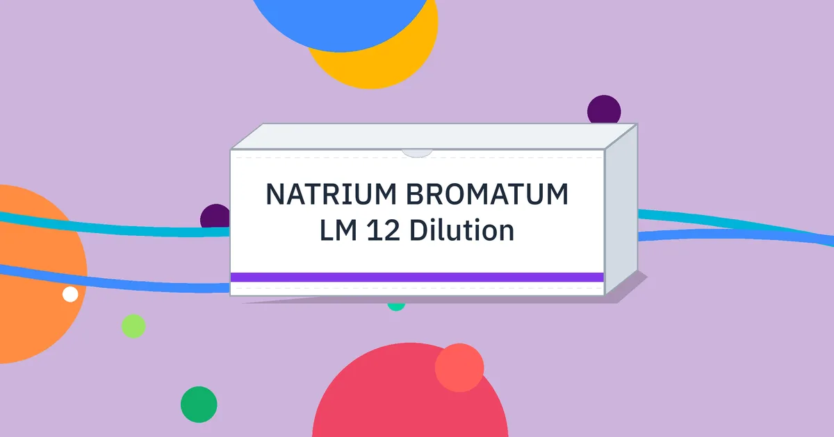 Symbolbild: Packung mit der Aufschrift NATRIUM BROMATUM LM 12 Dilution (PZN 12961236) – Verfügbarkeit und Bezug in Apotheken in Frankfurt am Main