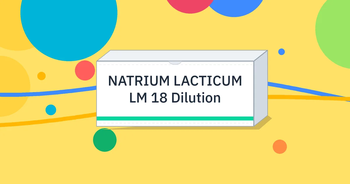 Symbolbild: Packung mit der Aufschrift NATRIUM LACTICUM LM 18 Dilution (PZN 12964890) – Verfügbarkeit und Bezug in Apotheken in Frankfurt am Main