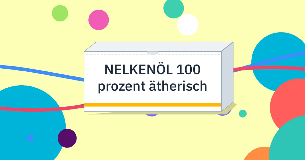Symbolbild: Packung mit der Aufschrift NELKENÖL 100 prozent ätherisch (PZN 09627479) – Verfügbarkeit und Bezug in Apotheken in Frankfurt am Main