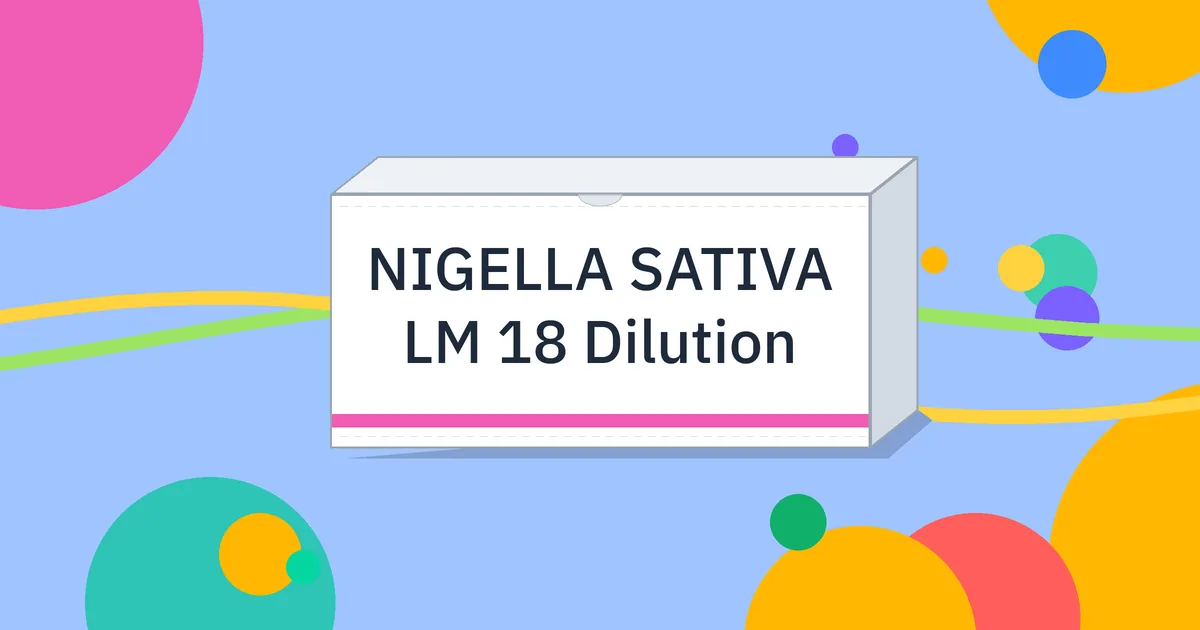 Symbolbild: Packung mit der Aufschrift NIGELLA SATIVA LM 18 Dilution (PZN 13618718) – Verfügbarkeit und Bezug in Apotheken in Frankfurt am Main