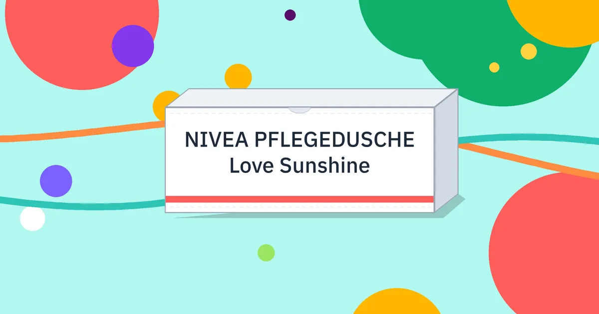 Symbolbild: Packung mit der Aufschrift NIVEA PFLEGEDUSCHE Love Sunshine (PZN 19500544) – Verfügbarkeit und Bezug in Apotheken in Frankfurt am Main