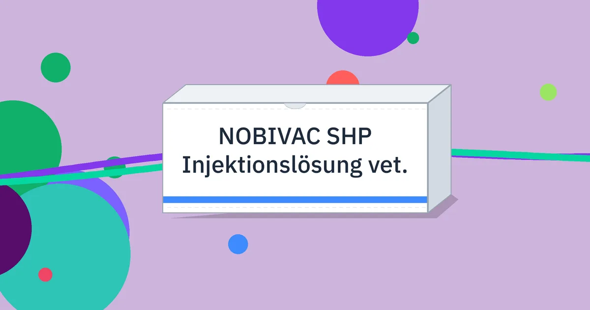 Symbolbild: Packung mit der Aufschrift NOBIVAC SHP Injektionslösung vet. (PZN 01431392) – Verfügbarkeit und Bezug in Apotheken in Frankfurt am Main