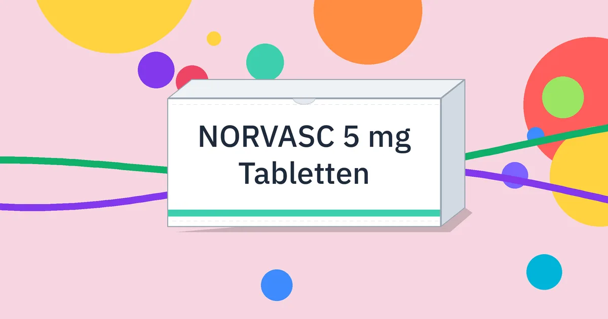 Symbolbild: Packung mit der Aufschrift NORVASC 5 mg Tabletten (PZN 03573908) – Verfügbarkeit und Bezug in Apotheken in Frankfurt am Main