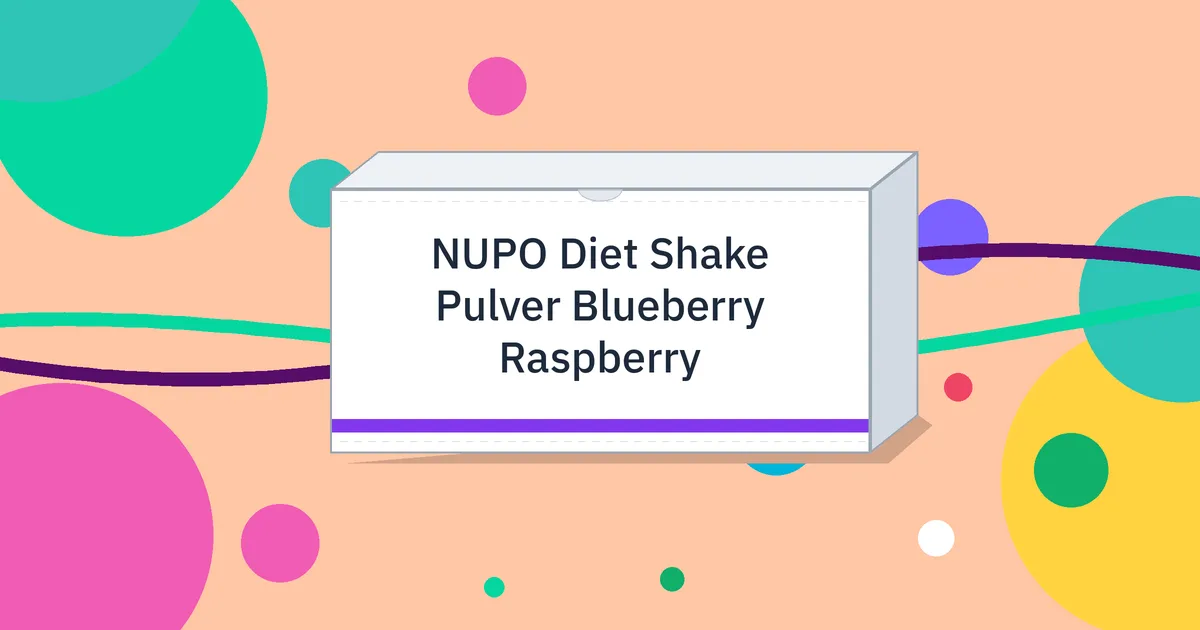 Symbolbild: Packung mit der Aufschrift NUPO Diet Shake Pulver Blueberry Raspberry (PZN 20895074) – Verfügbarkeit und Bezug in Apotheken in Frankfurt am Main