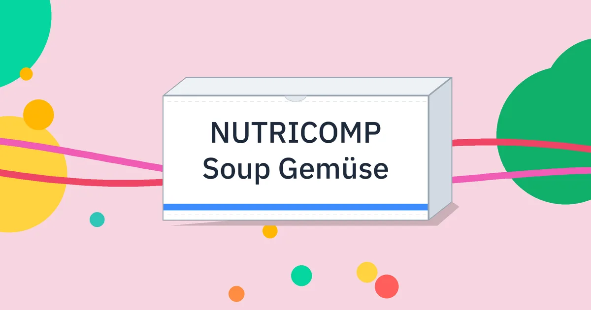 Symbolbild: Packung mit der Aufschrift NUTRICOMP Soup Gemüse (PZN 11847573) – Verfügbarkeit und Bezug in Apotheken in Frankfurt am Main