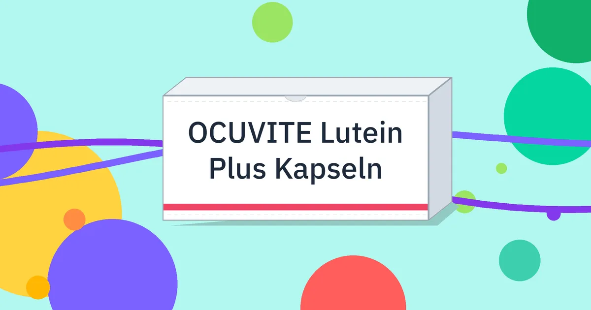 Symbolbild: Packung mit der Aufschrift OCUVITE Lutein Plus Kapseln (PZN 09526620) – Verfügbarkeit und Bezug in Apotheken in Frankfurt am Main