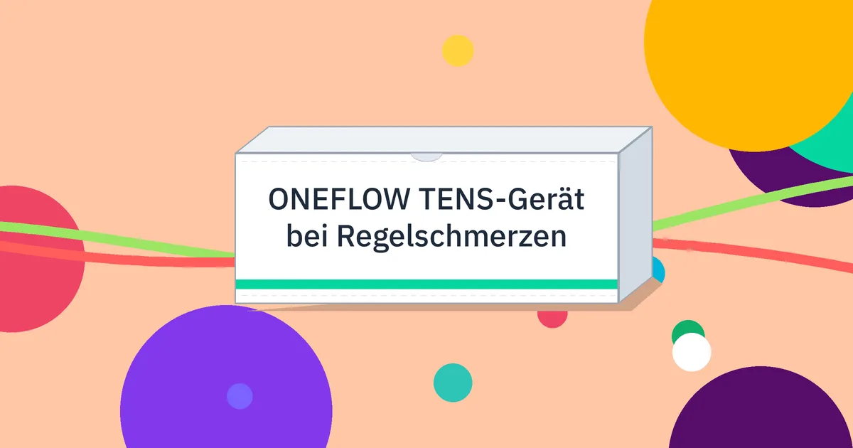 Symbolbild: Packung mit der Aufschrift ONEFLOW TENS-Gerät bei Regelschmerzen (PZN 19228295) – Verfügbarkeit und Bezug in Apotheken in Frankfurt am Main