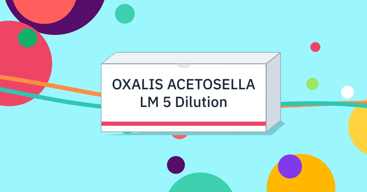 Symbolbild: Packung mit der Aufschrift OXALIS ACETOSELLA LM 5 Dilution (PZN 13628869) – Verfügbarkeit und Bezug in Apotheken in Frankfurt am Main