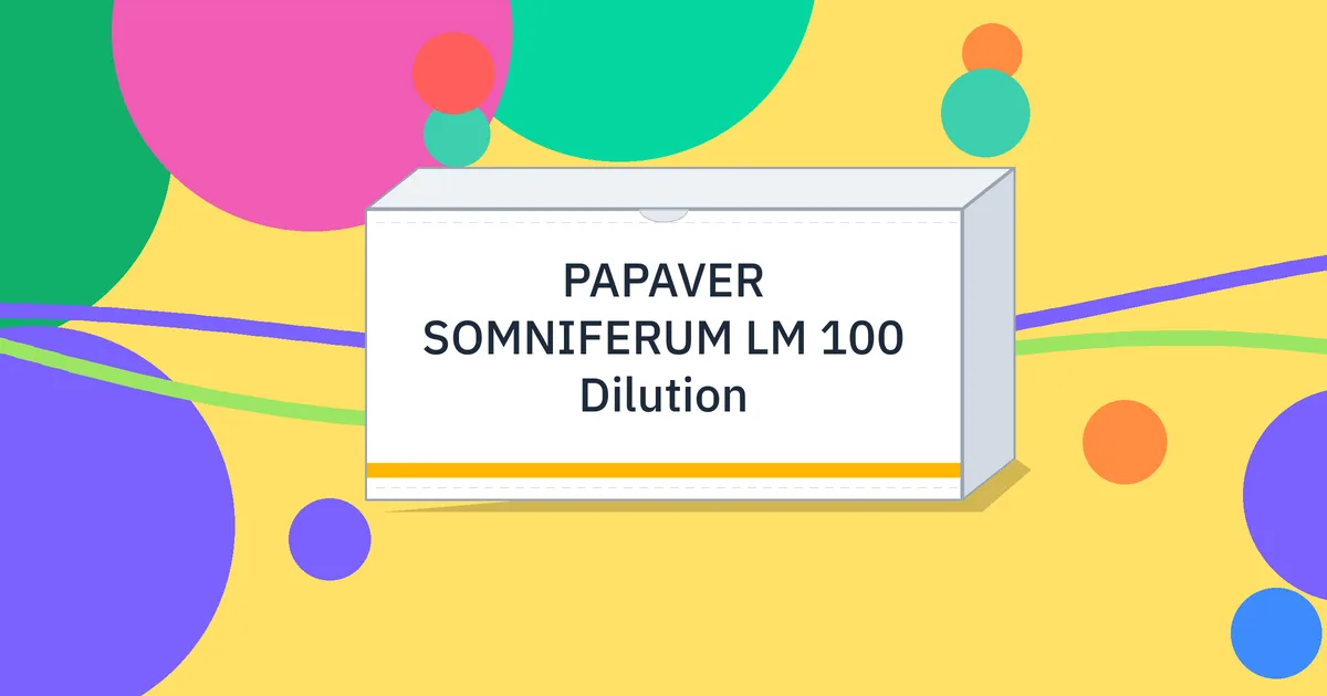 Symbolbild: Packung mit der Aufschrift PAPAVER SOMNIFERUM LM 100 Dilution (PZN 12976120) – Verfügbarkeit und Bezug in Apotheken in Frankfurt am Main