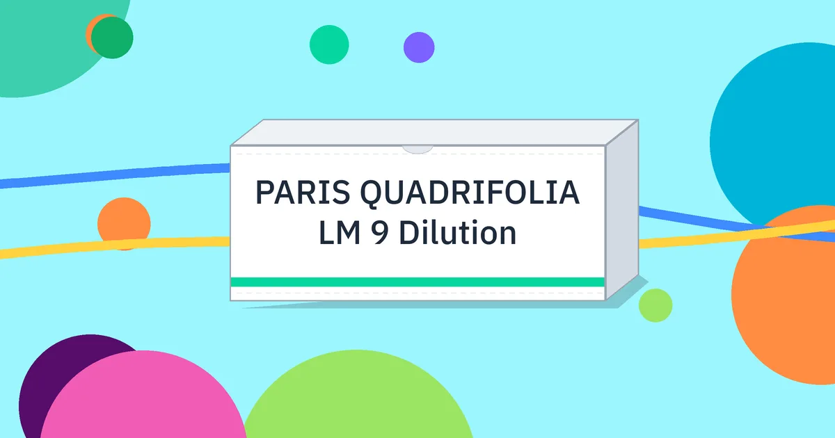 Symbolbild: Packung mit der Aufschrift PARIS QUADRIFOLIA LM 9 Dilution (PZN 13631825) – Verfügbarkeit und Bezug in Apotheken in Frankfurt am Main