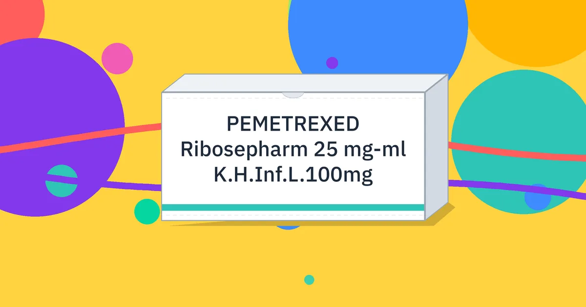 Symbolbild: Packung mit der Aufschrift PEMETREXED Ribosepharm 25 mg-ml K.H.Inf.L.100mg (PZN 14446685) – Verfügbarkeit und Bezug in Apotheken in Frankfurt am Main