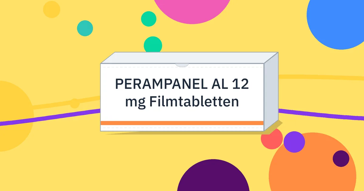 Symbolbild: Packung mit der Aufschrift PERAMPANEL AL 12 mg Filmtabletten (PZN 20139579) – Verfügbarkeit und Bezug in Apotheken in Frankfurt am Main