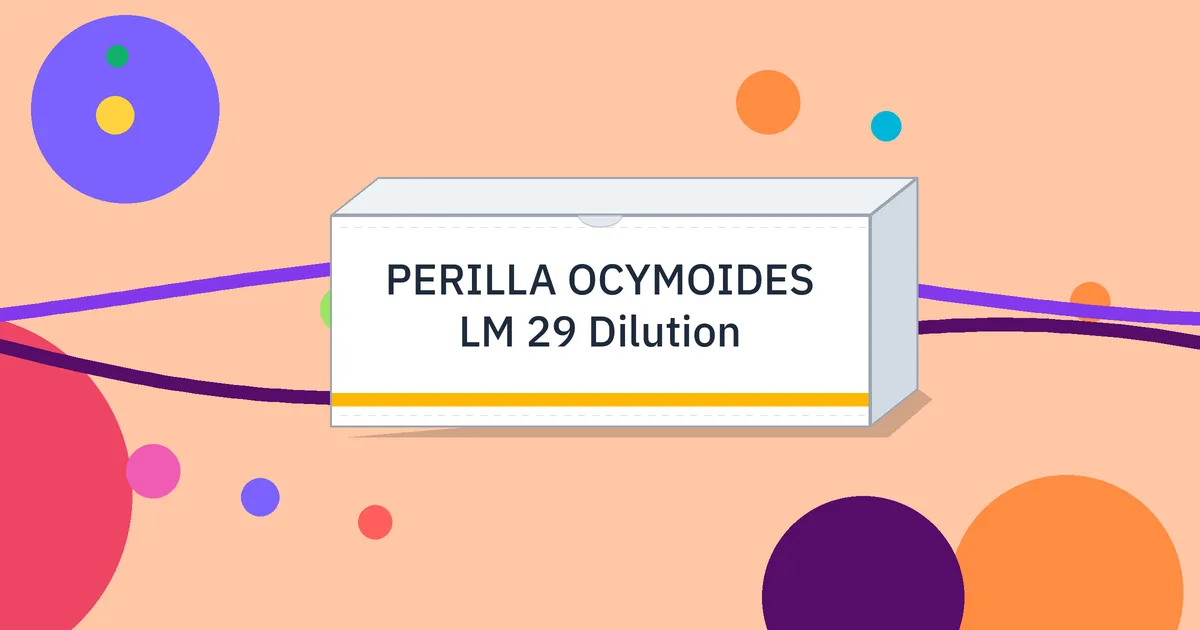 Symbolbild: Packung mit der Aufschrift PERILLA OCYMOIDES LM 29 Dilution (PZN 13635303) – Verfügbarkeit und Bezug in Apotheken in Frankfurt am Main