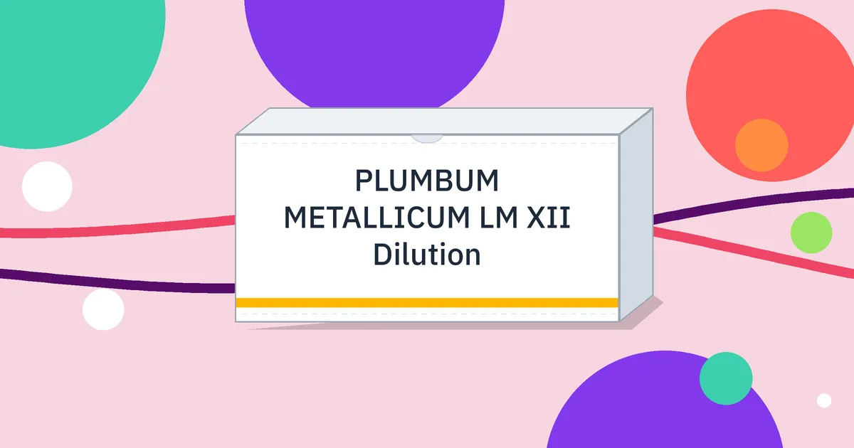 Symbolbild: Packung mit der Aufschrift PLUMBUM METALLICUM LM XII Dilution (PZN 02675558) – Verfügbarkeit und Bezug in Apotheken in Frankfurt am Main