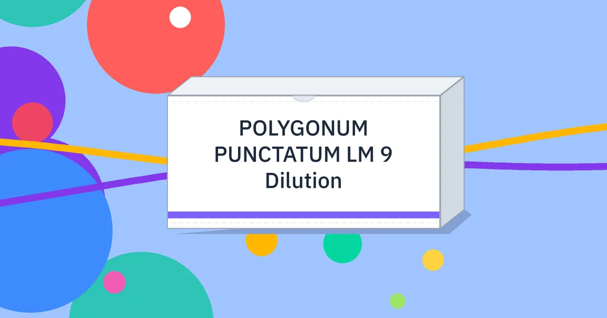 Symbolbild: Packung mit der Aufschrift POLYGONUM PUNCTATUM LM 9 Dilution (PZN 13662843) – Verfügbarkeit und Bezug in Apotheken in Frankfurt am Main