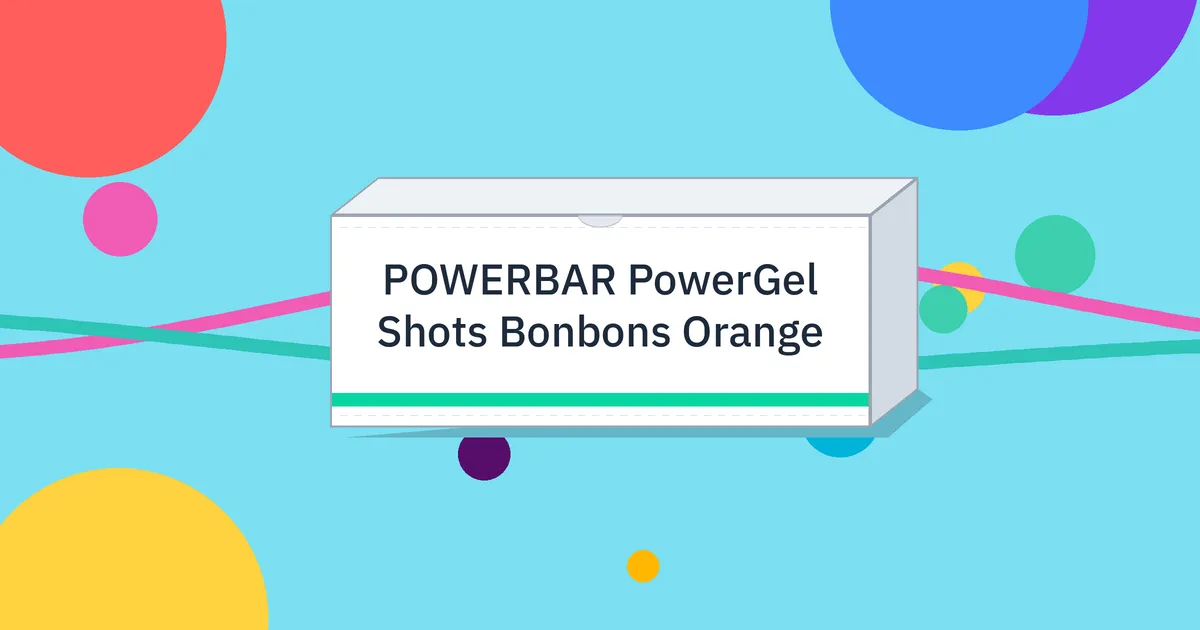 Symbolbild: Packung mit der Aufschrift POWERBAR PowerGel Shots Bonbons Orange (PZN 11222034) – Verfügbarkeit und Bezug in Apotheken in Frankfurt am Main