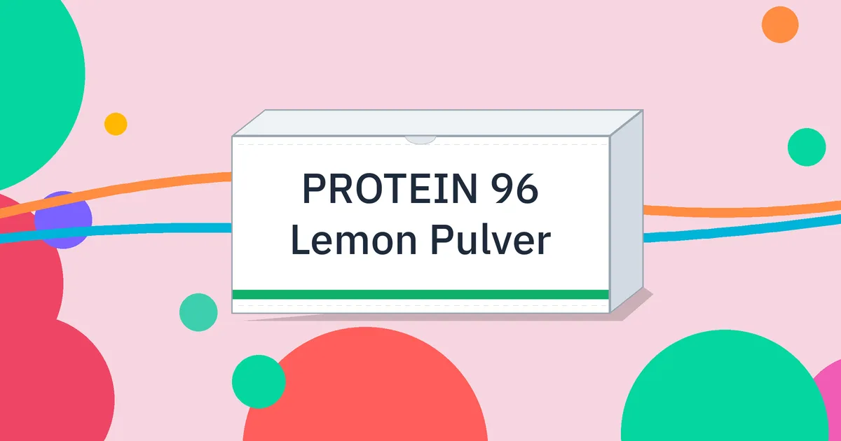 Symbolbild: Packung mit der Aufschrift PROTEIN 96 Lemon Pulver (PZN 10534228) – Verfügbarkeit und Bezug in Apotheken in Frankfurt am Main