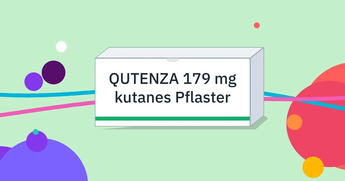 Symbolbild: Packung mit der Aufschrift QUTENZA 179 mg kutanes Pflaster (PZN 11154456) – Verfügbarkeit und Bezug in Apotheken in Frankfurt am Main