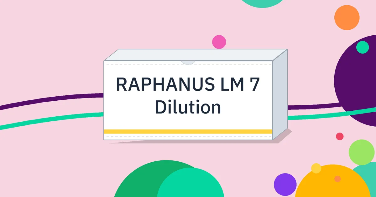 Symbolbild: Packung mit der Aufschrift RAPHANUS LM 7 Dilution (PZN 13676839) – Verfügbarkeit und Bezug in Apotheken in Frankfurt am Main