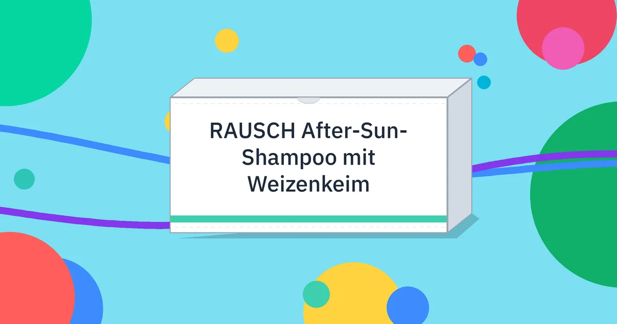 Symbolbild: Packung mit der Aufschrift RAUSCH After-Sun-Shampoo mit Weizenkeim (PZN 18742334) – Verfügbarkeit und Bezug in Apotheken in Frankfurt am Main