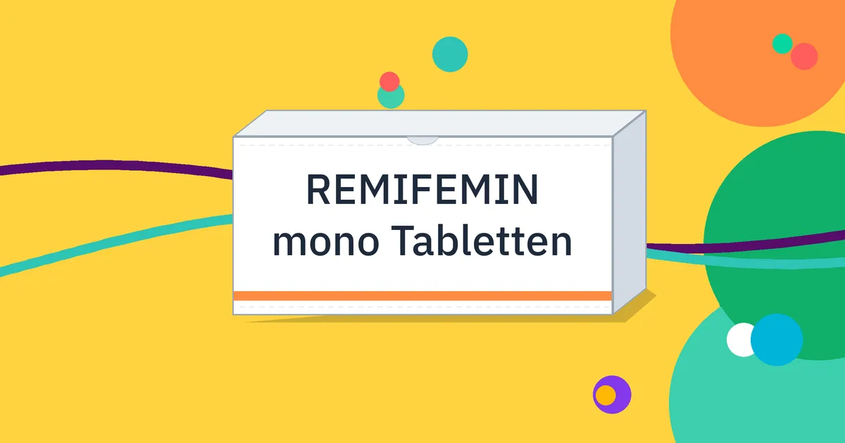 Symbolbild: Packung mit der Aufschrift REMIFEMIN mono Tabletten (PZN 10993232) – Verfügbarkeit und Bezug in Apotheken in Frankfurt am Main
