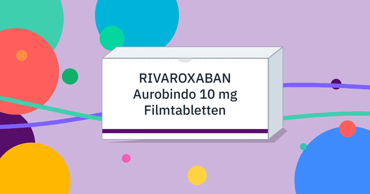 Symbolbild: Packung mit der Aufschrift RIVAROXABAN Aurobindo 10 mg Filmtabletten (PZN 18737008) – Verfügbarkeit und Bezug in Apotheken in Frankfurt am Main