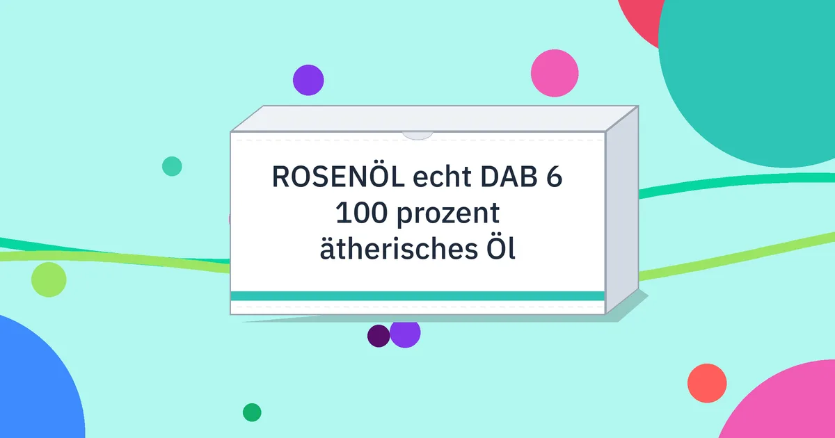Symbolbild: Packung mit der Aufschrift ROSENÖL echt DAB 6 100 prozent ätherisches Öl (PZN 07206182) – Verfügbarkeit und Bezug in Apotheken in Frankfurt am Main