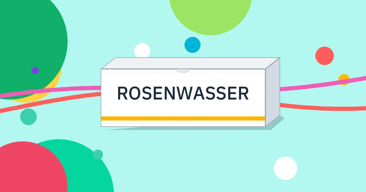 Symbolbild: Packung mit der Aufschrift ROSENWASSER (PZN 20341631) – Verfügbarkeit und Bezug in Apotheken in Frankfurt am Main